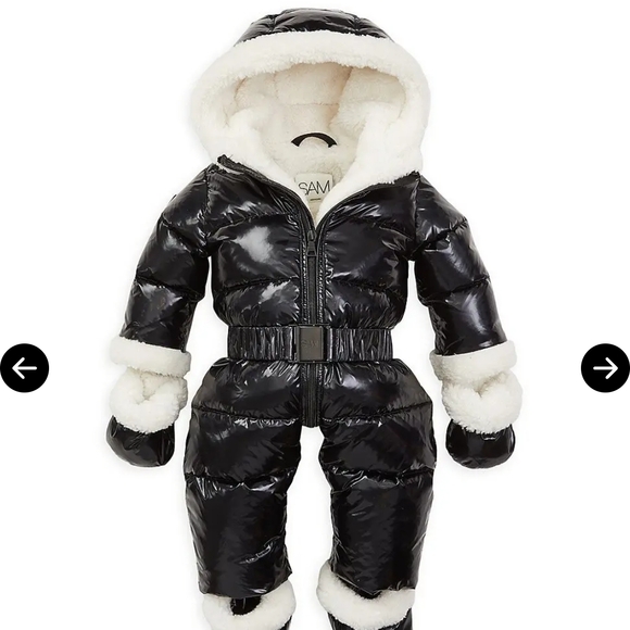 SAM. | Jackets & Coats | Sam Black Snowsuit With Cream Accents | Poshmark